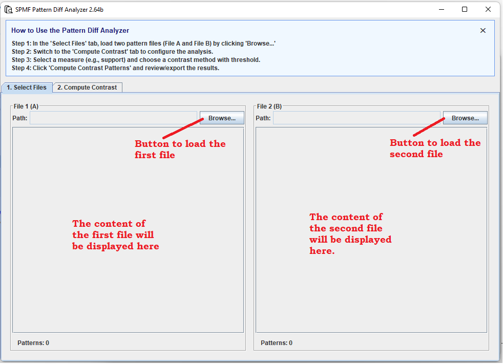 Example: Compare two pattern files with the SPMF Pattern Diff Analyzer ...